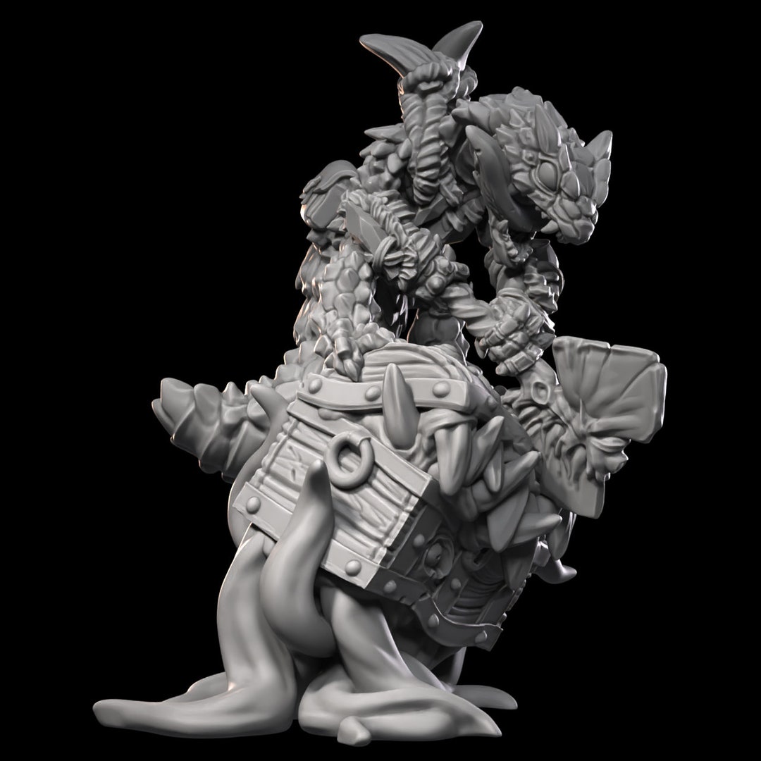 Geckold Guard Captain on Mimic Model for Dungeons and Dragons ...