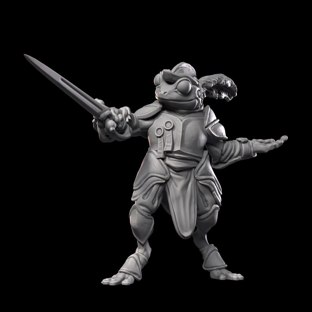 Frog Knight, Bullywug Warlord Miniature for Dungeons and Dragons - Etsy