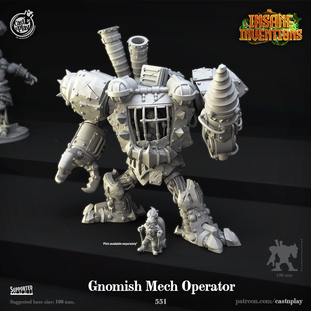 Gnomish Mech for Dungeons and Dragons | Pathfinder - Etsy