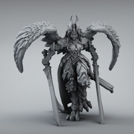 Erinyes Fallen Angel Miniature for Dungeons and Dragons - Etsy