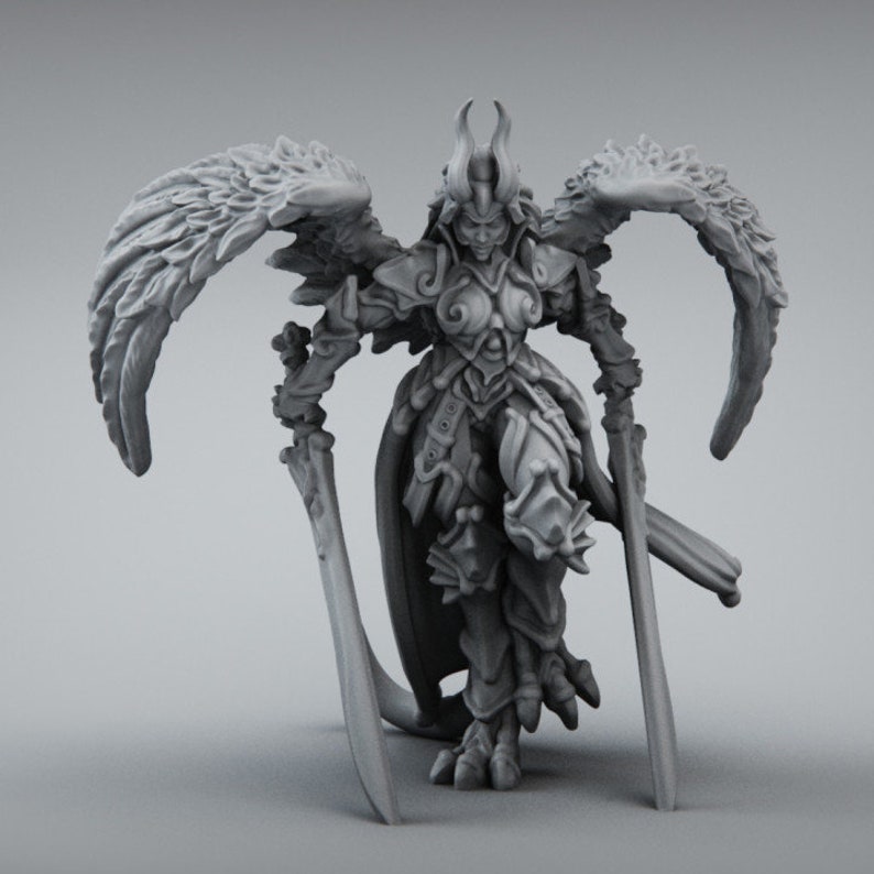 Erinyes Fallen Angel Miniature for Dungeons and Dragons - Etsy