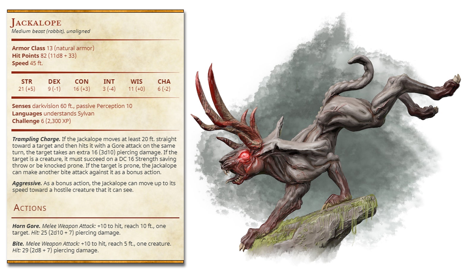 Jackalope Model for Dungeons and Dragons | Etsy