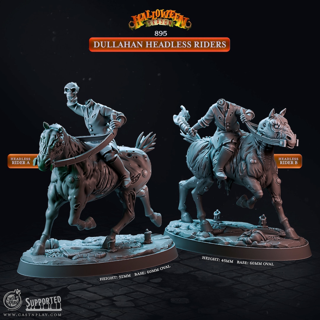 Headless Horseman Riders for Dungeons and Dragons Pathfinder - Etsy
