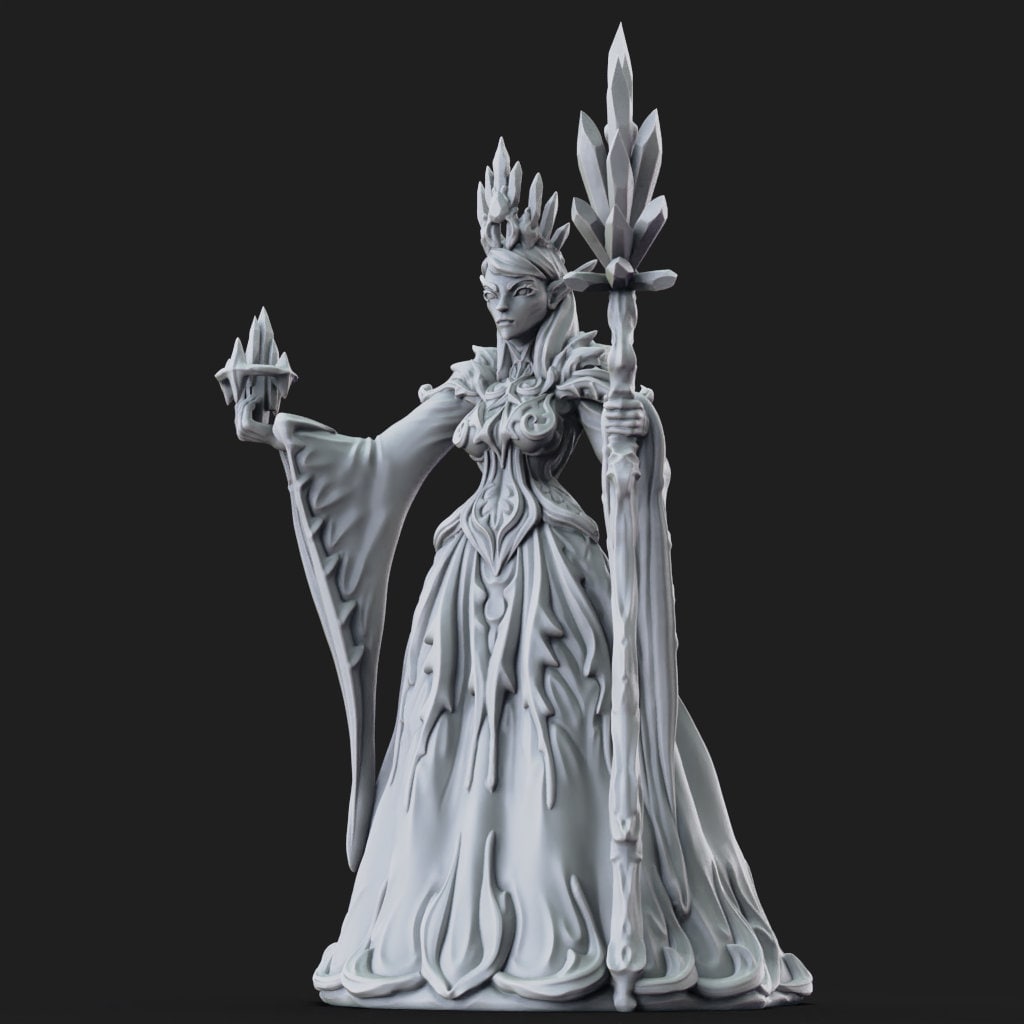 Winter Eladrin Miniature for Dungeons and Dragons - Etsy