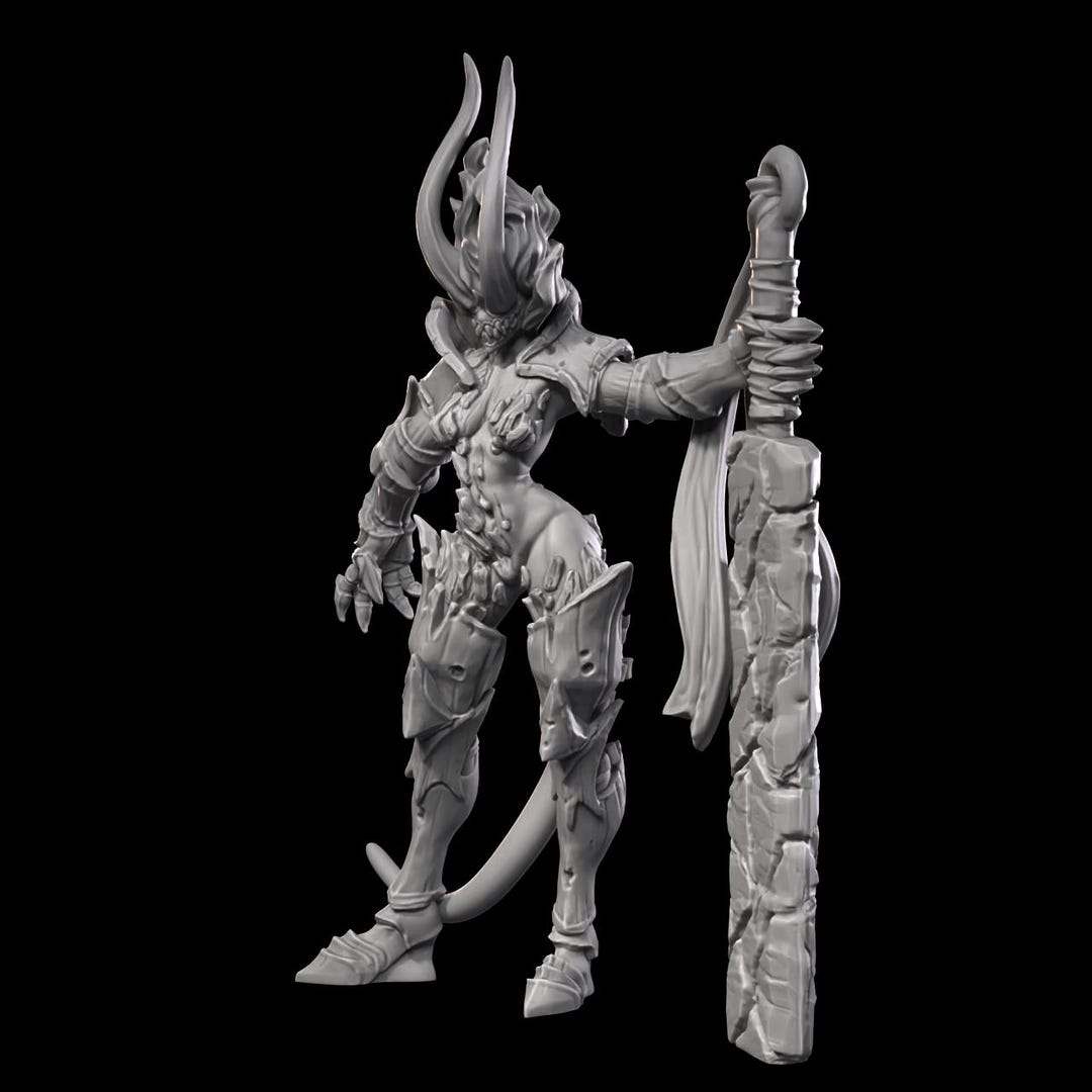 Hell Knight Miniature by Printed Obsession. - Etsy