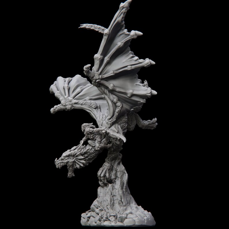 Red Dragon With Gith Rider Miniature for Dungeons and Dragons | Etsy