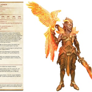 Summer Eladrin Miniature for Dungeons and Dragons - Etsy