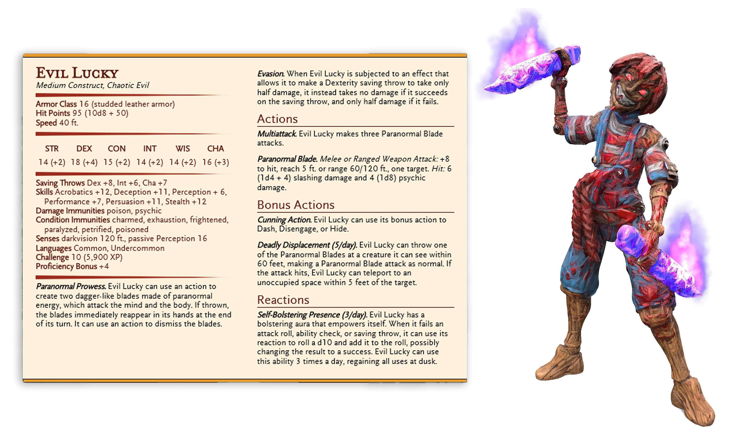 Evil Lucky Awakened Puppet for Dungeons and Dragons - Etsy