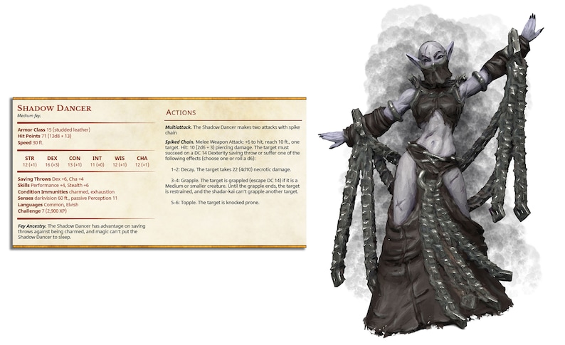 Shadow Dancer Model for Dungeons and Dragons - Etsy