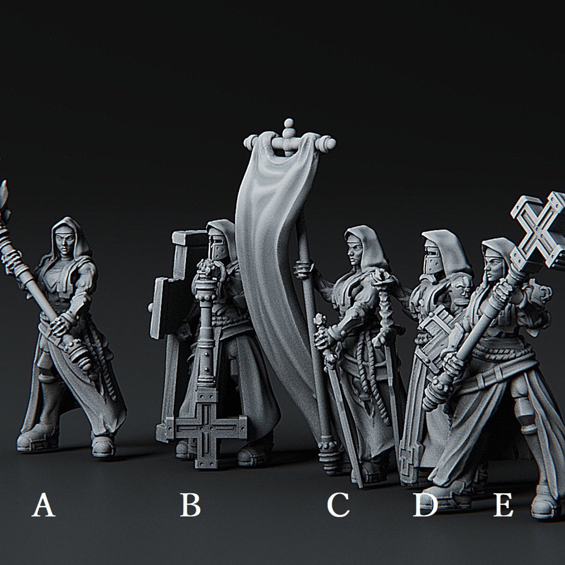 Battle Nuns for Dungeons and Dragons | Pathfinder - Etsy