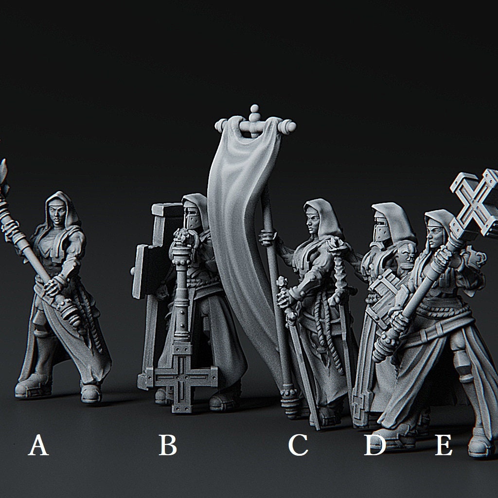 Battle Nuns for Dungeons and Dragons | Pathfinder - Etsy