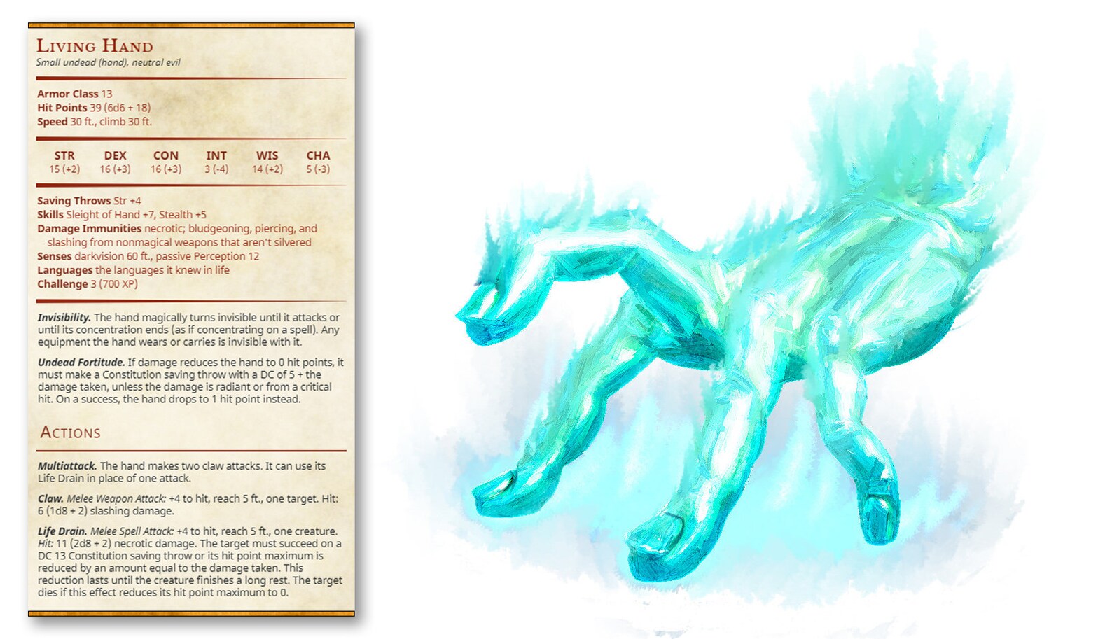 Living Hand Model for Dungeons and Dragons - Etsy