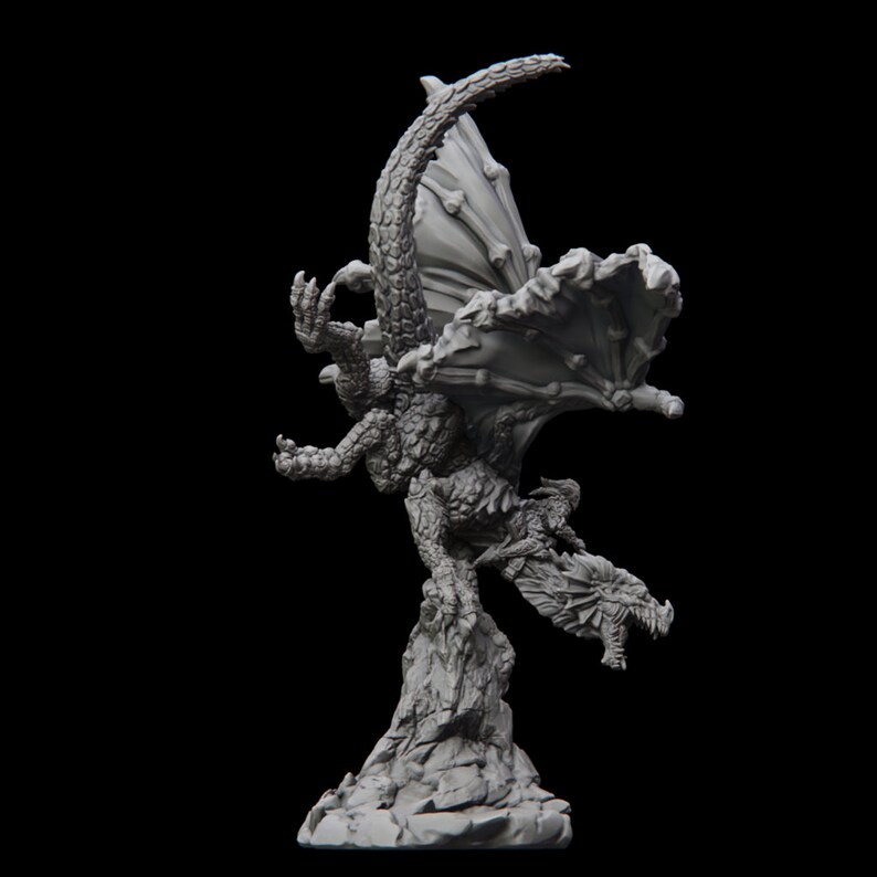 Red Dragon With Gith Rider Miniature for Dungeons and Dragons - Etsy