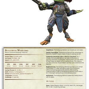 Frog Knight, Bullywug Warlord Miniature for Dungeons and Dragons - Etsy