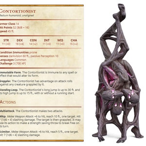 Cursed Contortionist Miniature for Dungeons and Dragons - Etsy