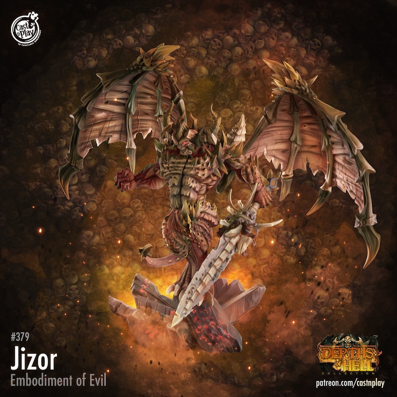 Demon Lord jizor the Embodiment of Evil for - Etsy