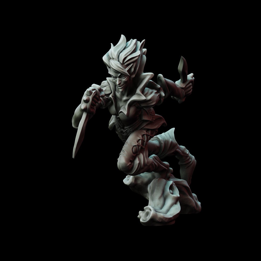 Female Elf Rogue quicksilver Miniature for - Etsy