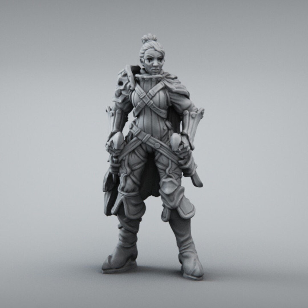 Female Dark Rogue Miniature for Dungeons and Dragons - Etsy
