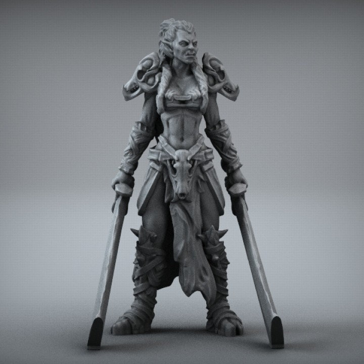 Orc Fighter | Barbarian Female Miniature for Dungeons and Dragons - Etsy UK