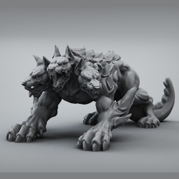 Cerberus Hellhound Miniature for Dungeons and Dragons - Etsy