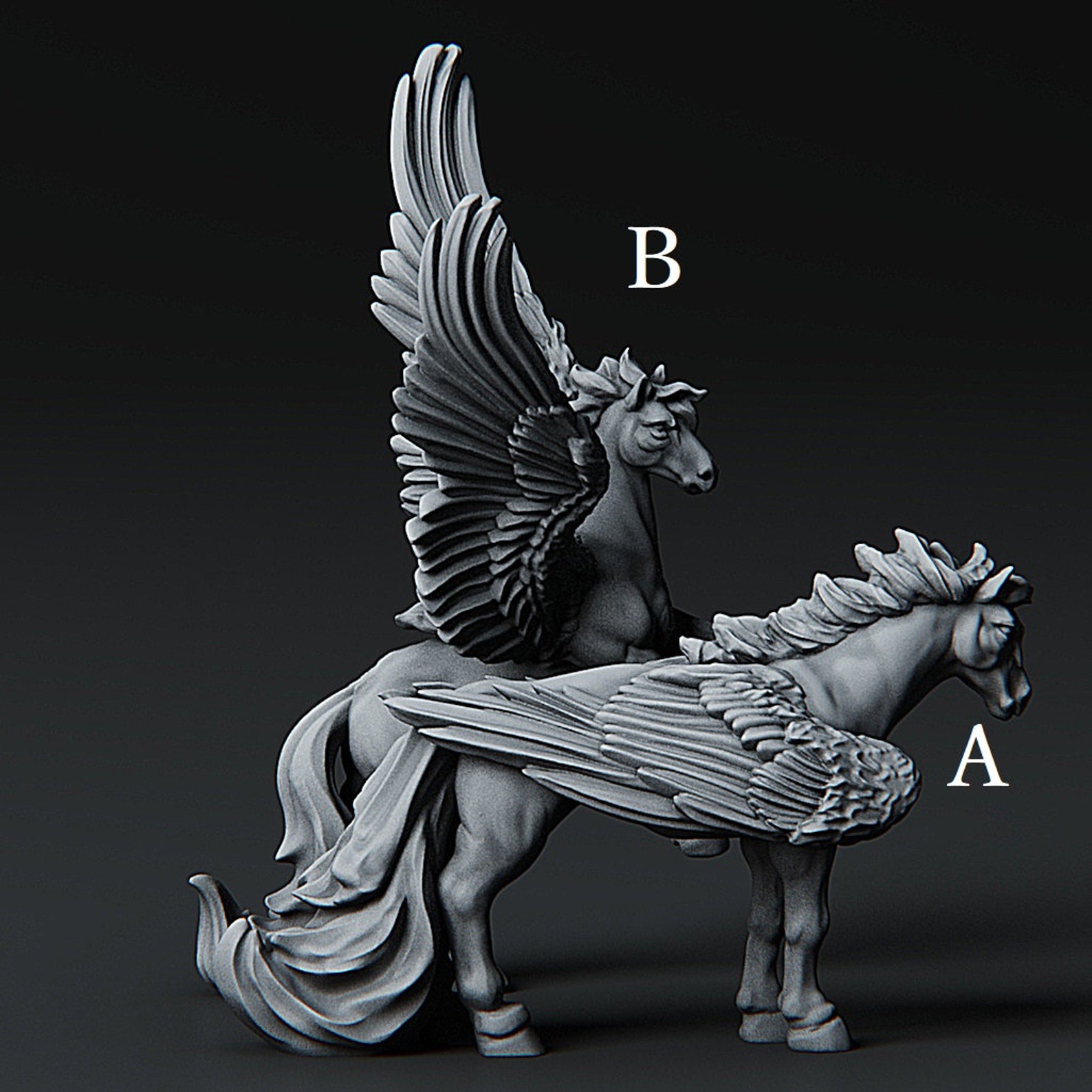Pegasus Miniature for Dungeons and Dragons | Pathfinder - Etsy