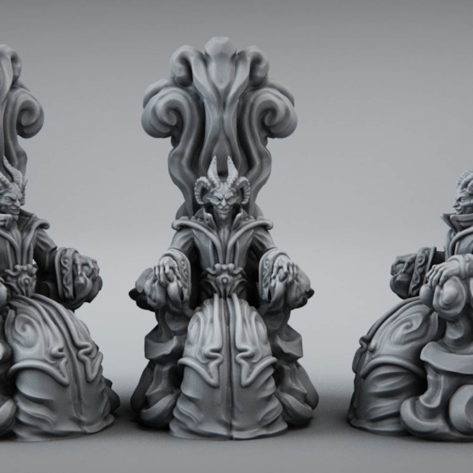 Asmodeus seated Miniature for Dungeons and Dragons - Etsy