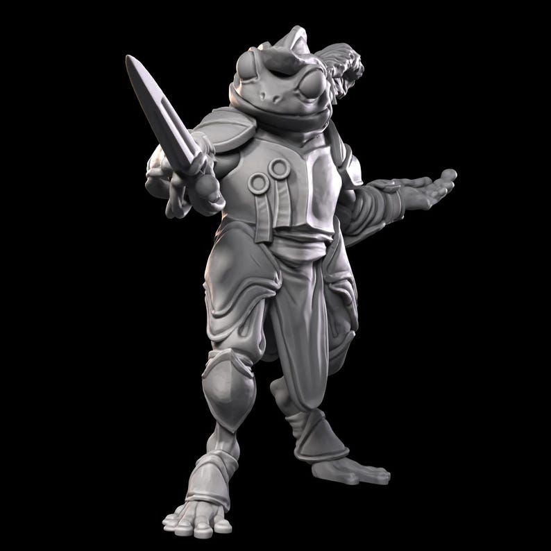 Frog Knight, Bullywug Warlord Miniature for Dungeons and Dragons - Etsy