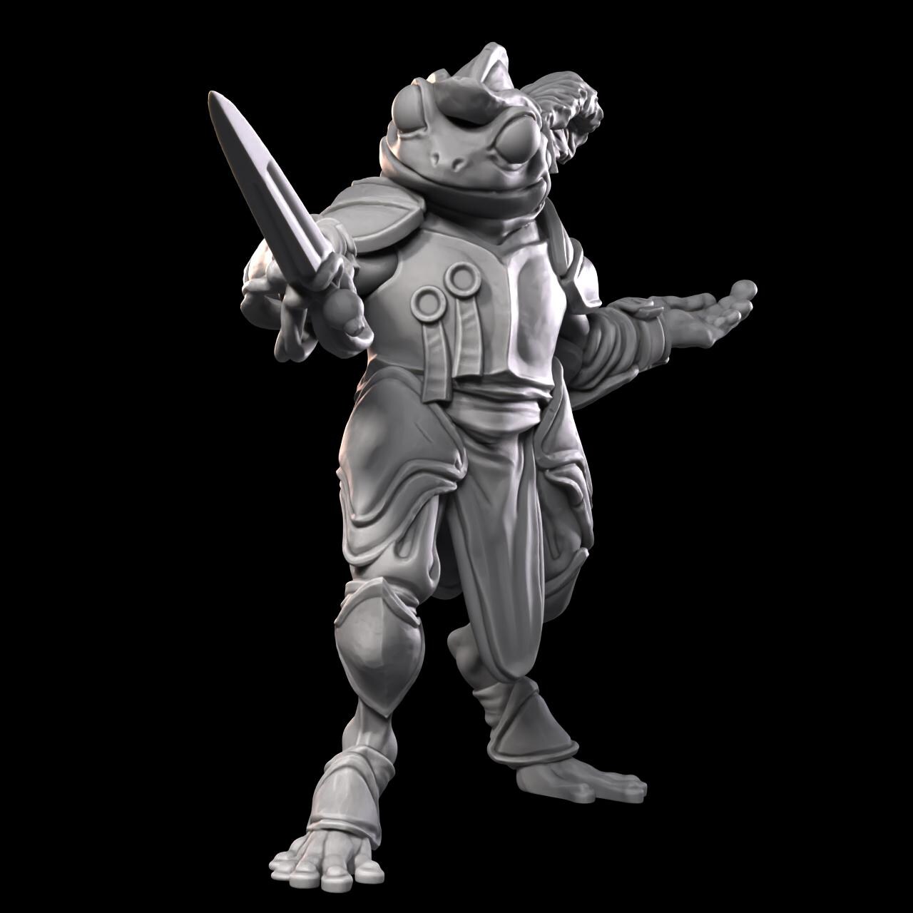 Frog Knight, Bullywug Warlord Miniature for Dungeons and Dragons - Etsy