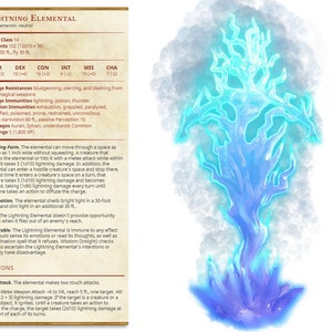 Lightning Elemental Model for Dungeons and Dragons - Etsy