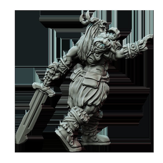 Printed Obsession Miniature Zombie Frost Giant Role Playing Miniatures ...