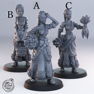 Commoner Town Girl Miniature for Dungeons and Dragons - Etsy