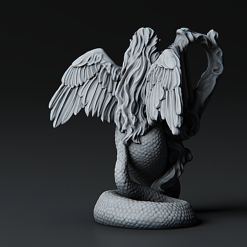 Lillend Azatas Miniature for Pathfinder Dungeons and - Etsy