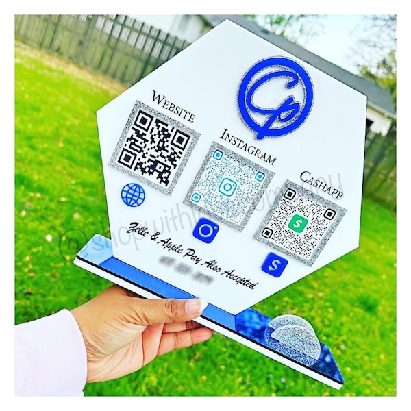 Hexagon With Qr Code - Etsy