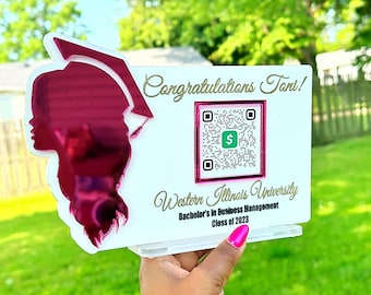 Hexagon Sign, QR Code, Acrylic Sign, Scan to Pay, Gifts, Decor, Party ...