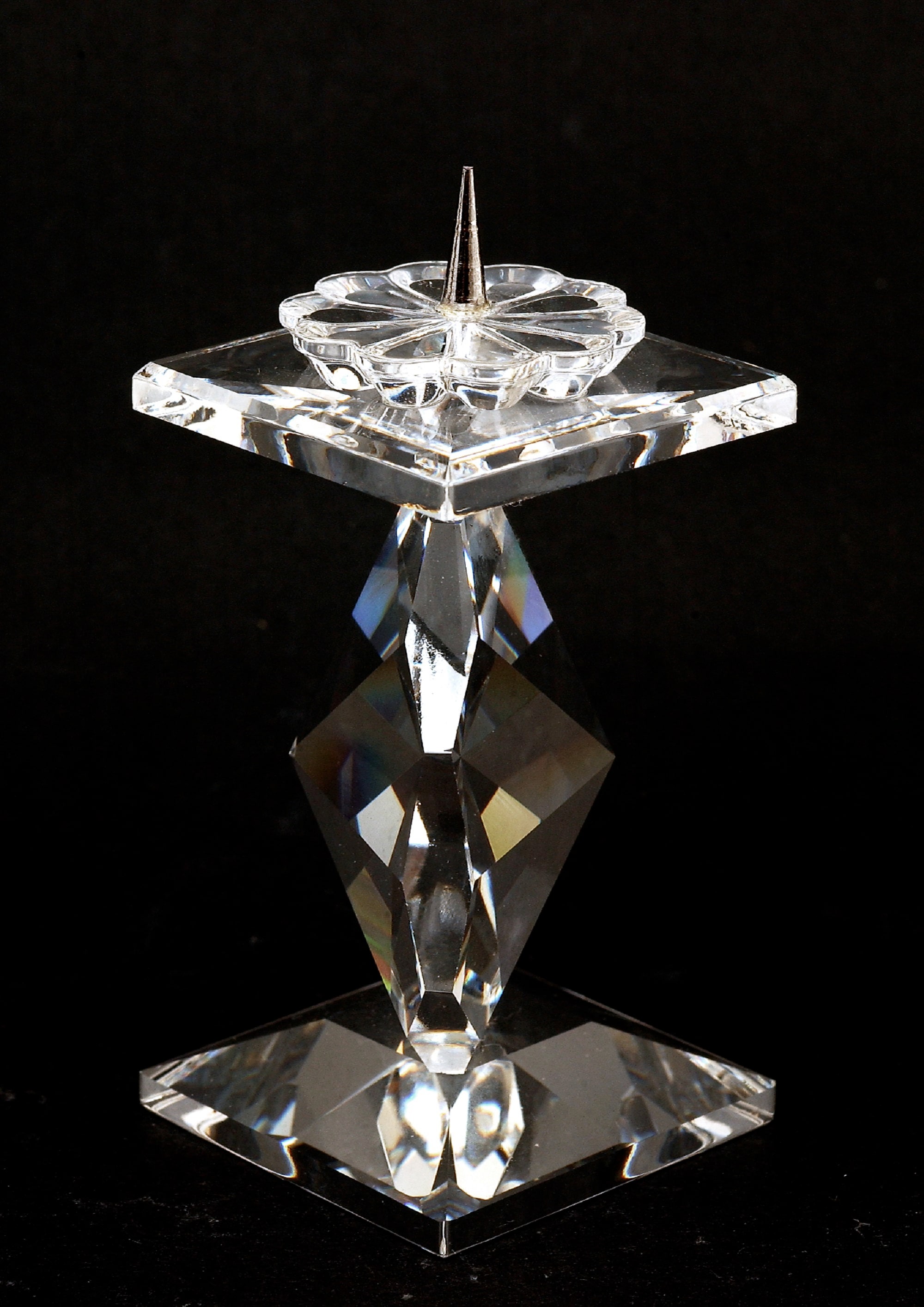 Vintage Swarovski Crystal Glass Candle Holder Candlestick With Original ...