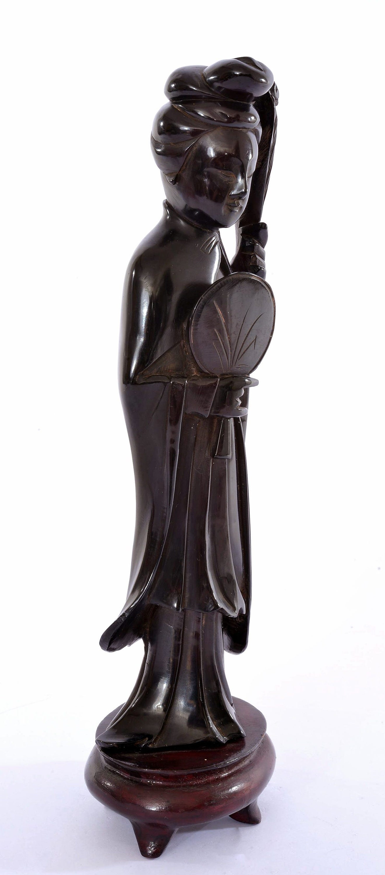 Old 247G Chinese Dark Cherry Amber Bakelite Faturan Carved Carving Lady ...