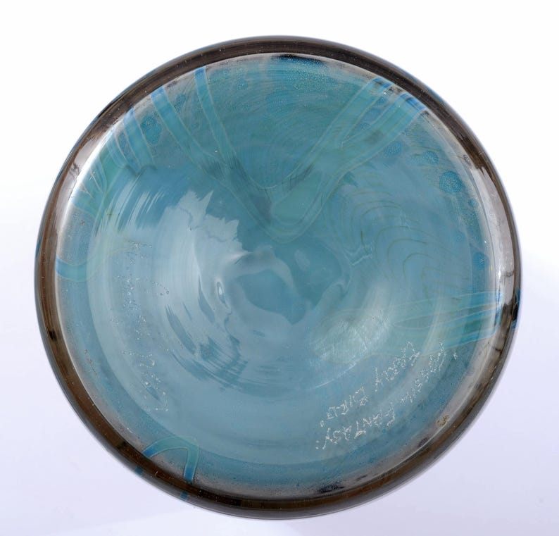 1979's Brent Kee Young Fantasy Fossil Series Studio Art Glass Vase ...