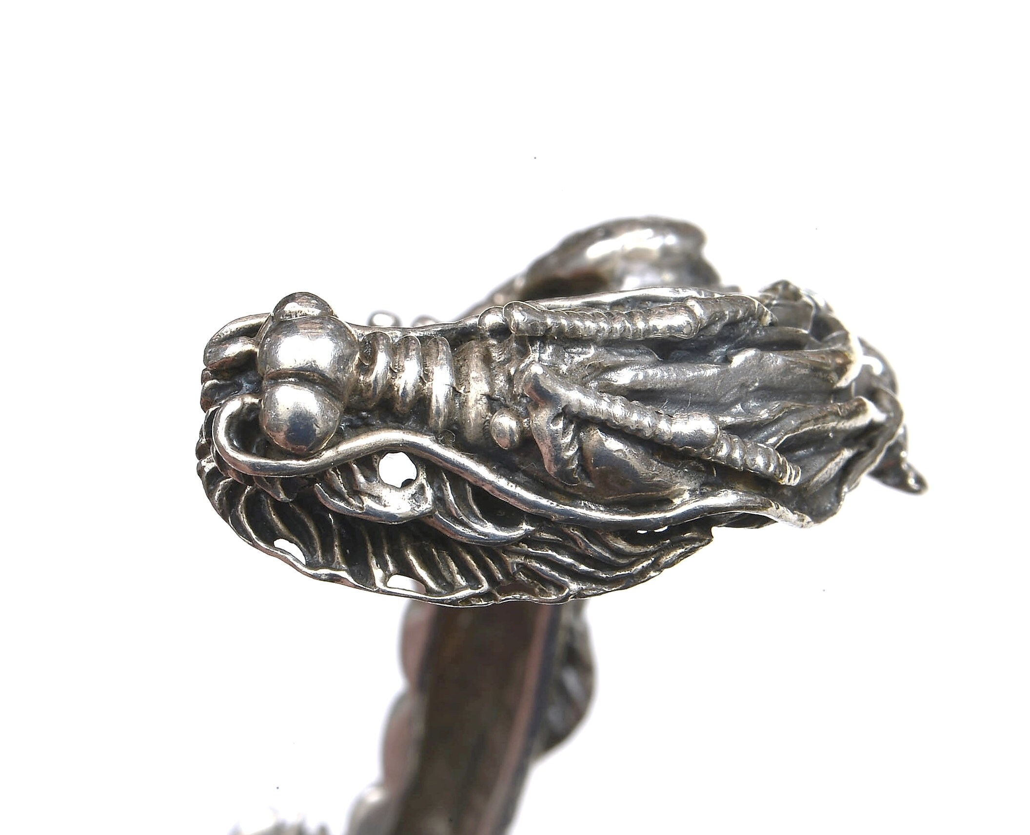 Early 20th Century Chinese Heavy Silver Dragon Men Men's Bangle ...