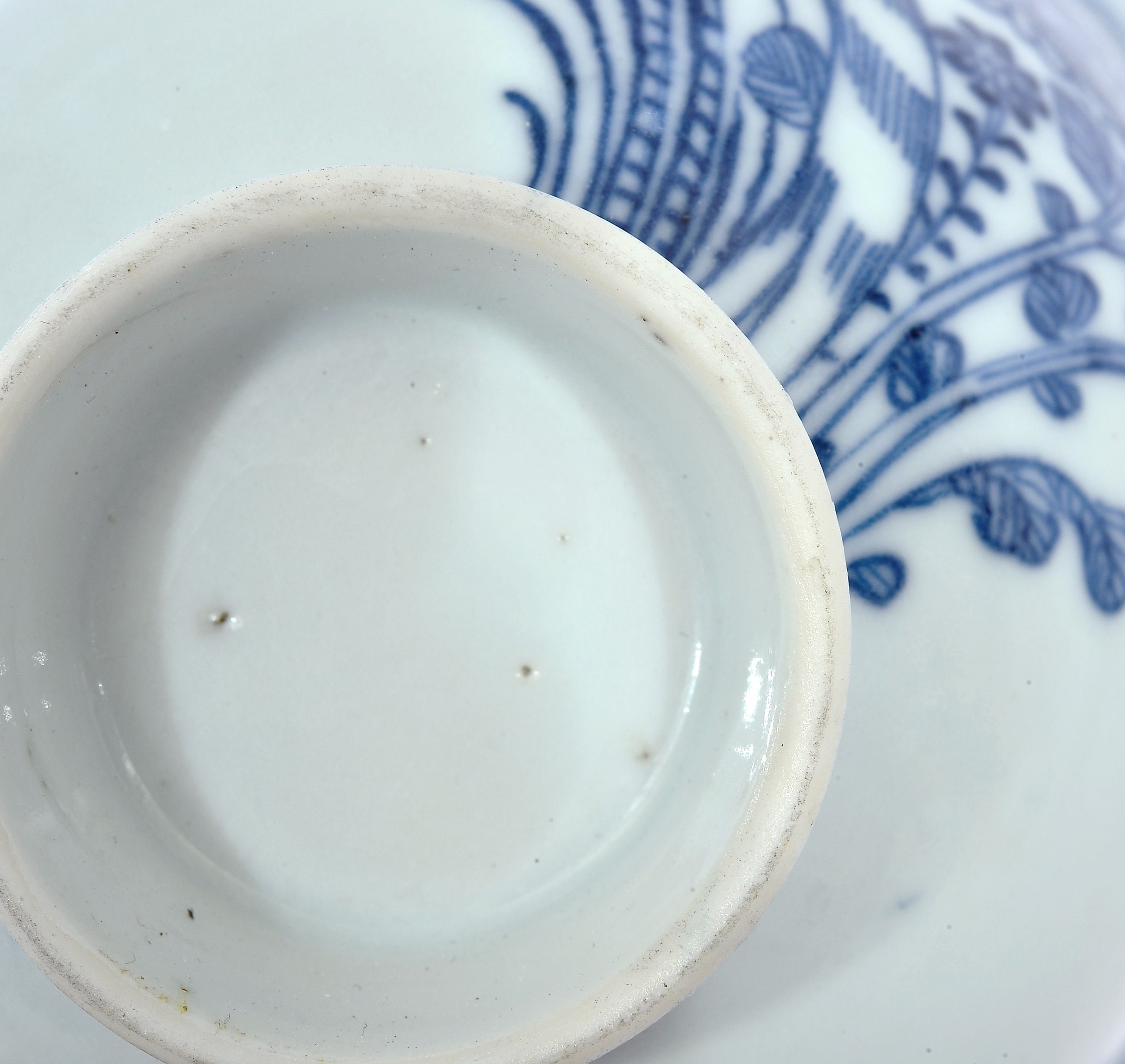 17th Century Chinese Blue & White Porcelain Tea Cup With Peony - Etsy