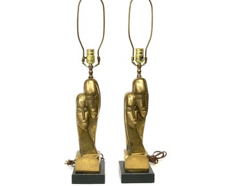 Brass Table Lamps - Etsy