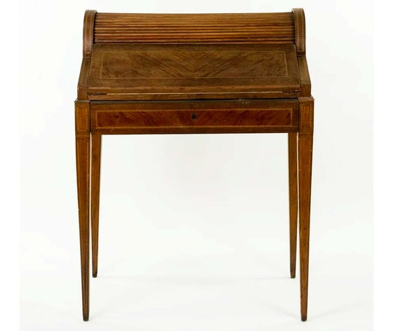 Elegant Antique Tambour Desk Office Furniture Home & Living etna.com.pe