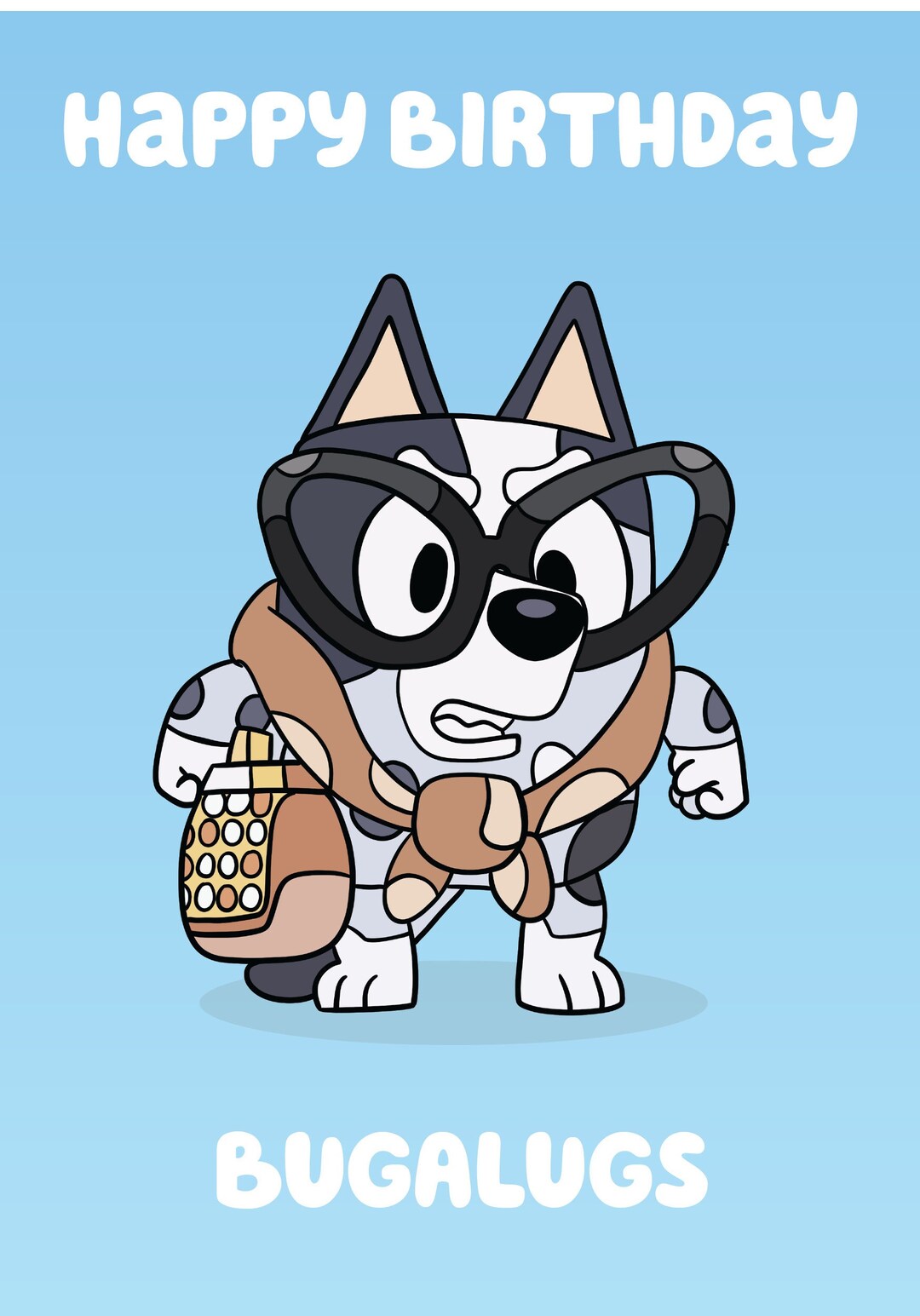 Bluey Bugalugs Birthday Card Muffin, Grouchy Granny, 900 Dollar Bucks ...