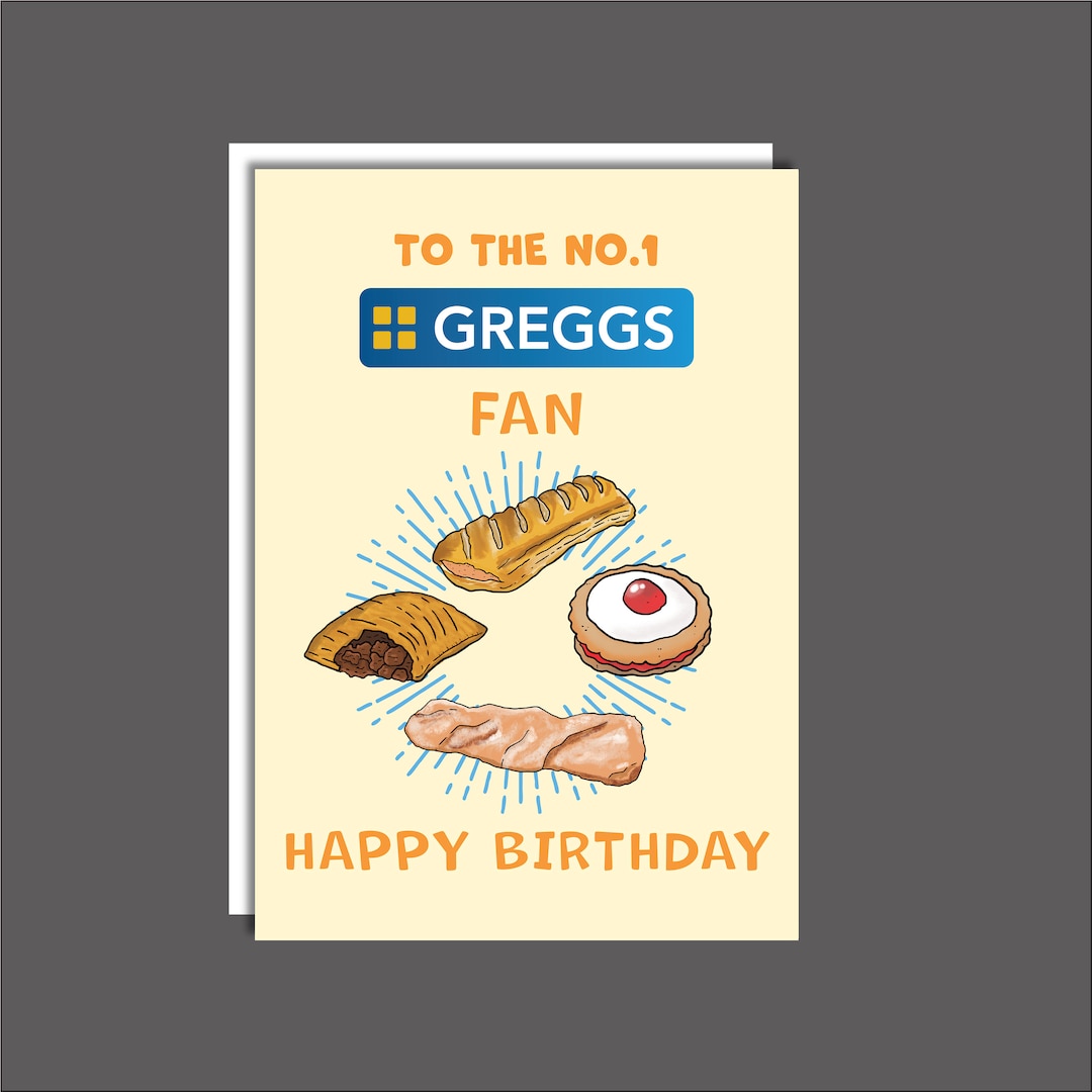 No.1 Gregg's Fan Birthday Card | Greeting Card, Birthday Card, Happy ...
