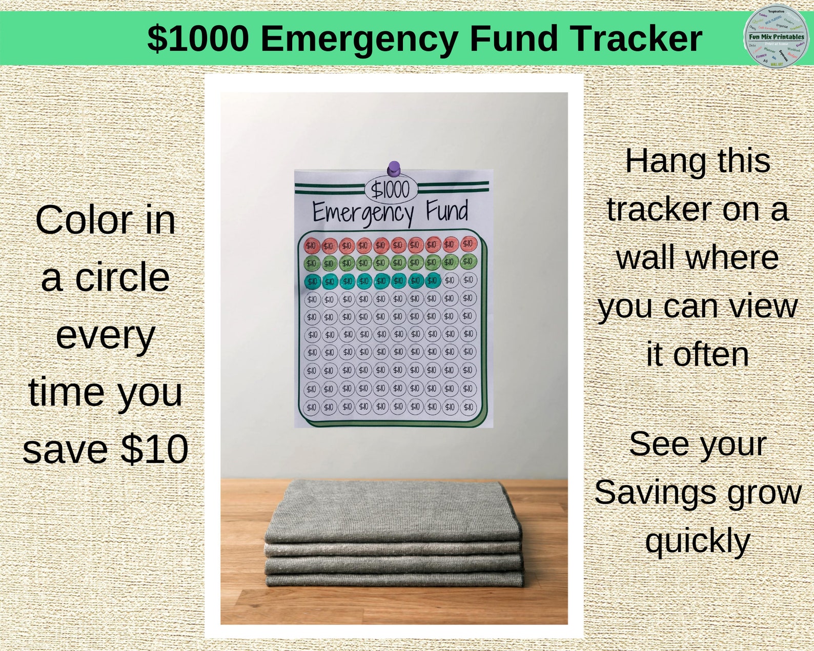 Emergency Fund Savings Tracker / Goal Tracker / Printable - Etsy