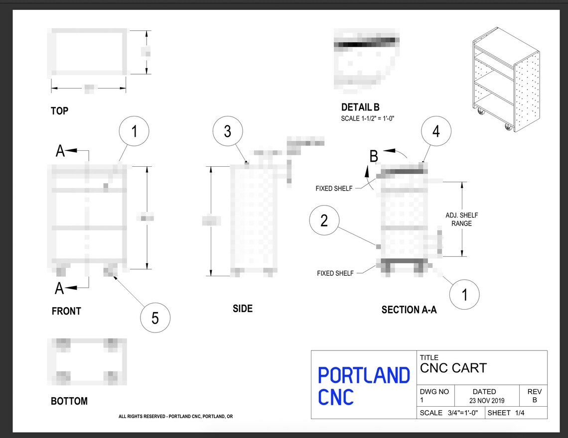 Shop CNC Cart / Craft Cart -- CNC Files + Digital Plans + Cnc DXF Files ...