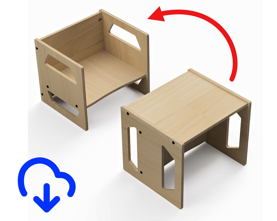 Kid's Flip Table Chair Digital Download CNC Router Files - Etsy