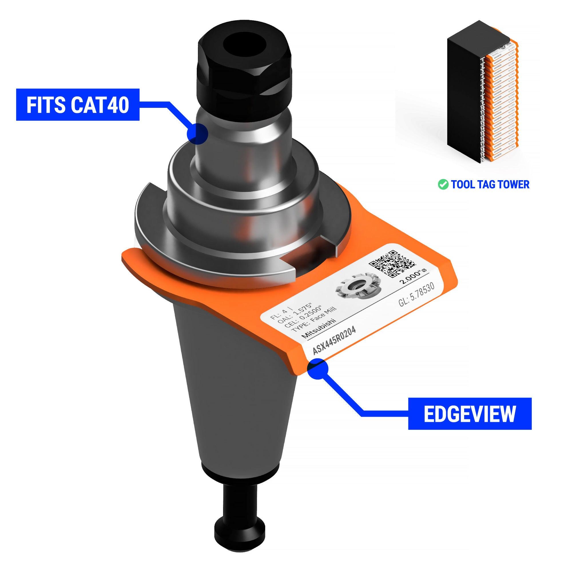 CAT40 / HSK63A CNC Tool Tag for Mill Lean Manufacturing Organization 25 ...