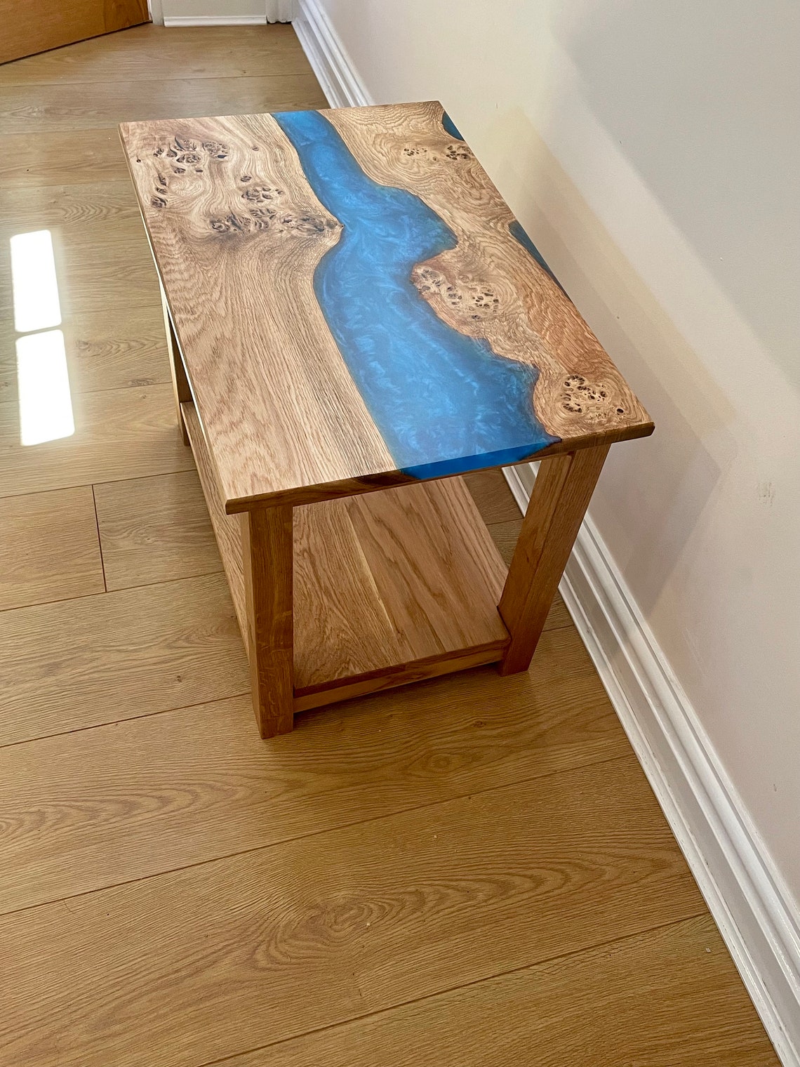 Solid Oak River Side Table. | Etsy