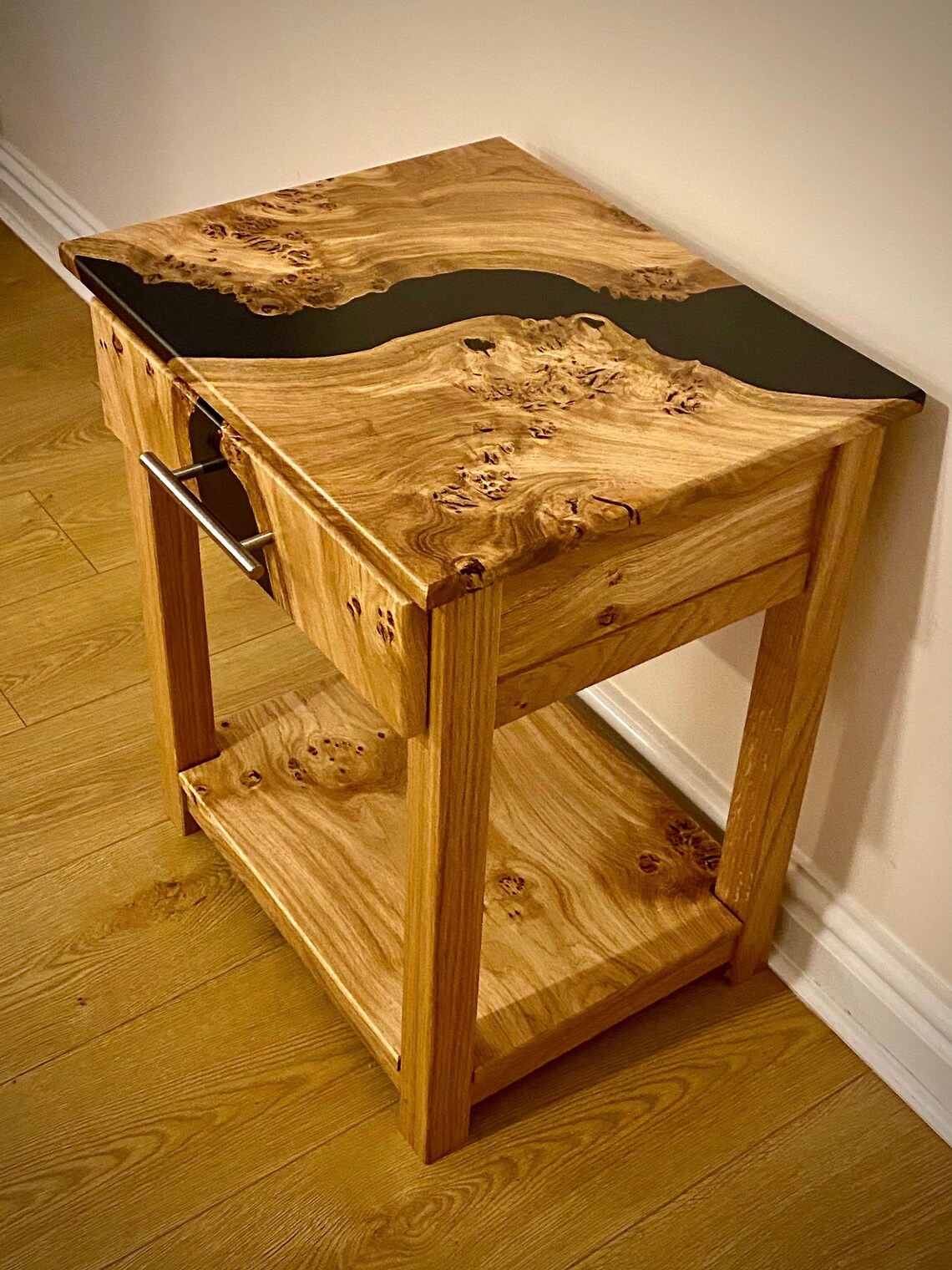 Solid Pippy Oak River Side Table With Drawer. - Etsy UK