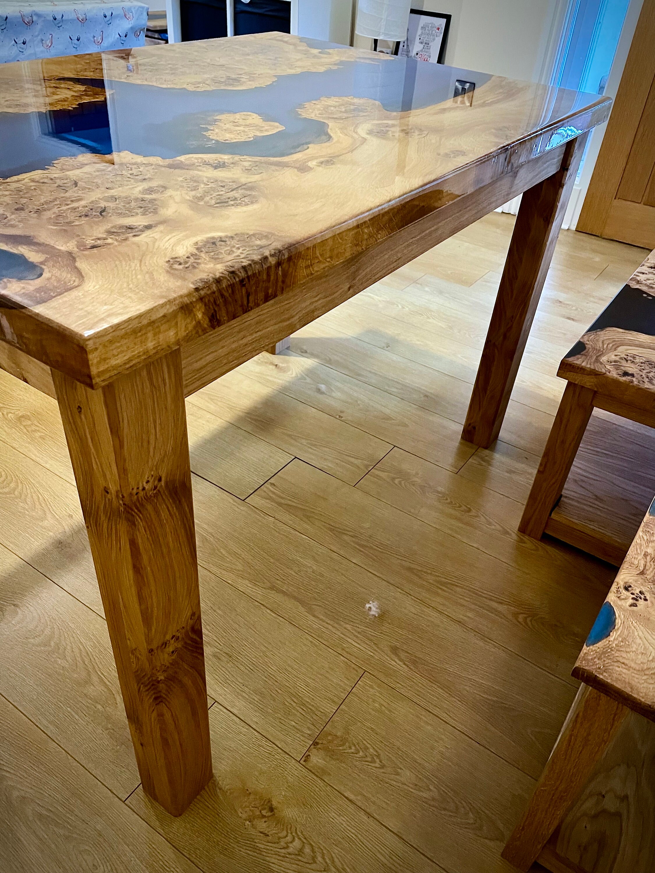 Burr Oak River Dining Table/kitchen Table. - Etsy